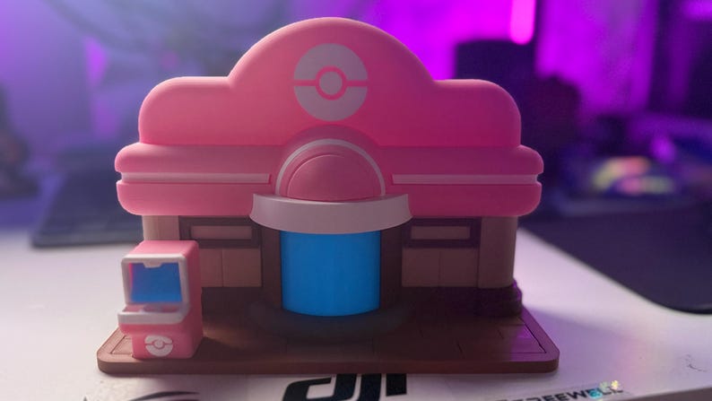 Pokopia Pokemon Center - Glow in the Dark Door and PC Screen for Switch ...