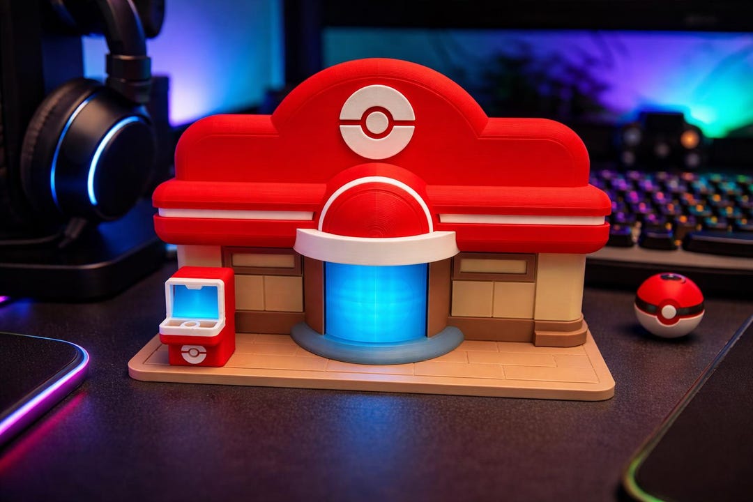 Pokopia Pokemon Center - Glow in the Dark Door and PC Screen for Switch ...