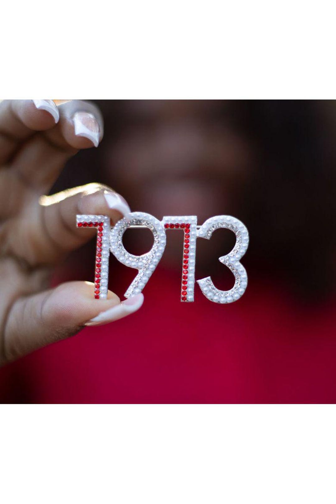 1913 Pearl & Color Stone Lapel Pin - Etsy
