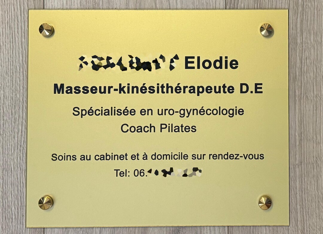 Professional Engraved Plexiglass Plate, 20X30 Cm, Gold Background, 3mm ...