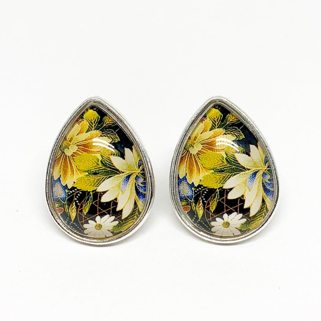 000g 00g Teardrop Plugs 0g 2g 4g Floral Photo Plugs 1/2” 12mm 7/16 ...