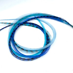 Blue Feather Extensions Long Hair Feather Extension Kit Blue Valentine ...