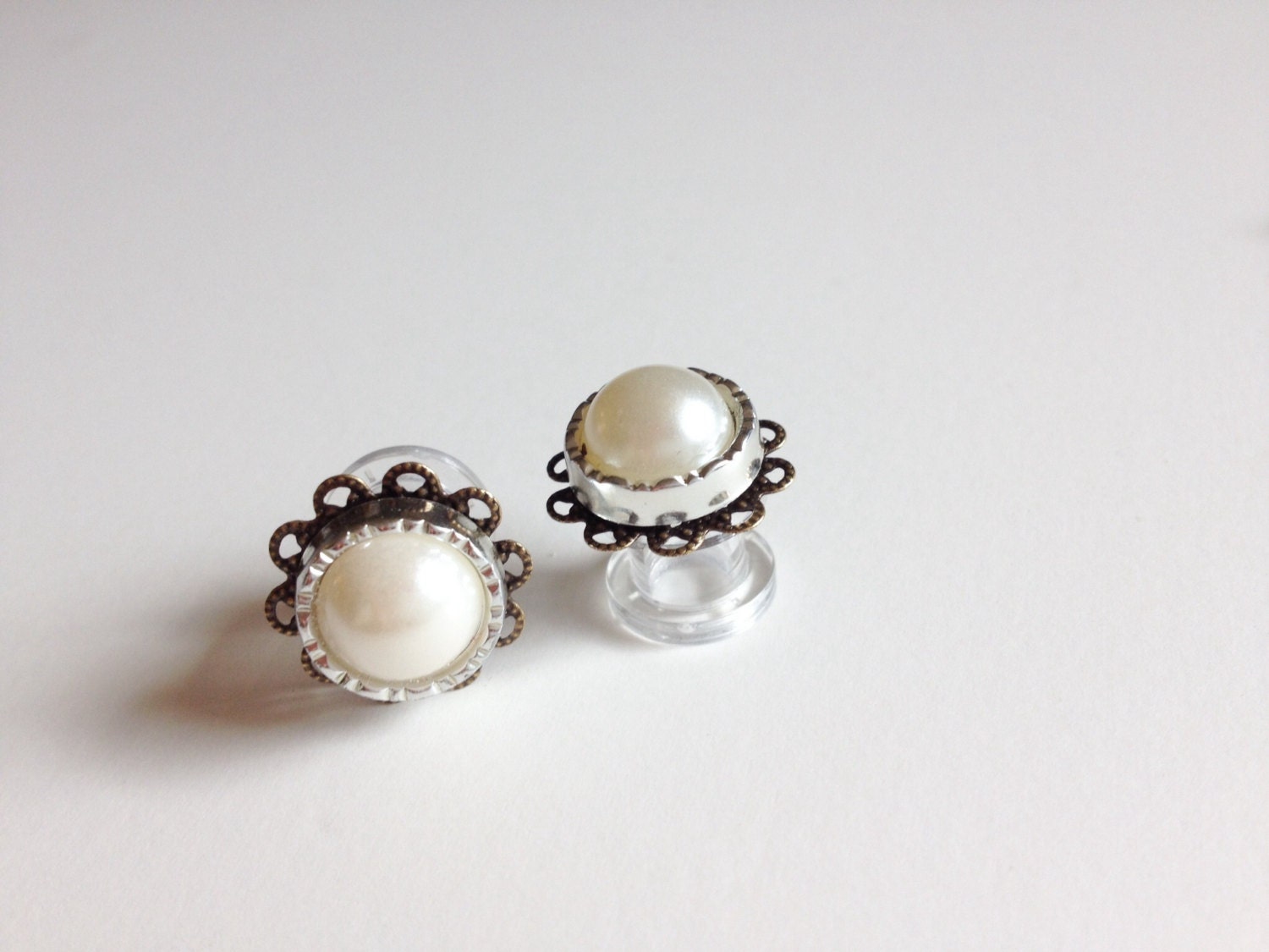 0g Plugs 00g Ivory Pearl Plugs 2g Ear Plugs 4g 6g Wedding - Etsy