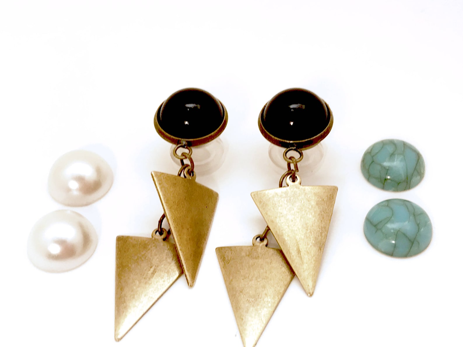 16g Bronze Triangle Dangle Plugs 14g 12g 10g 8g Ear Plugs, Crackle ...