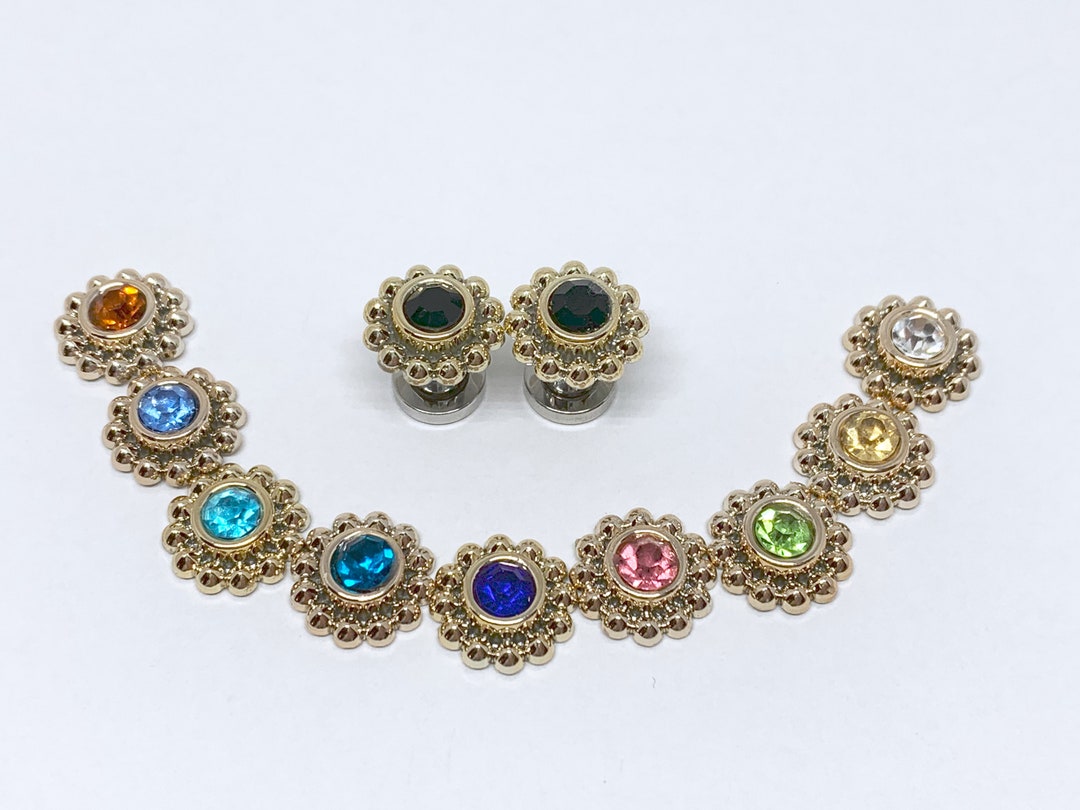 0g 6g Hider Plugs 4g Vintage Style Ear Plugs 2g Faux Gemstone Gold ...