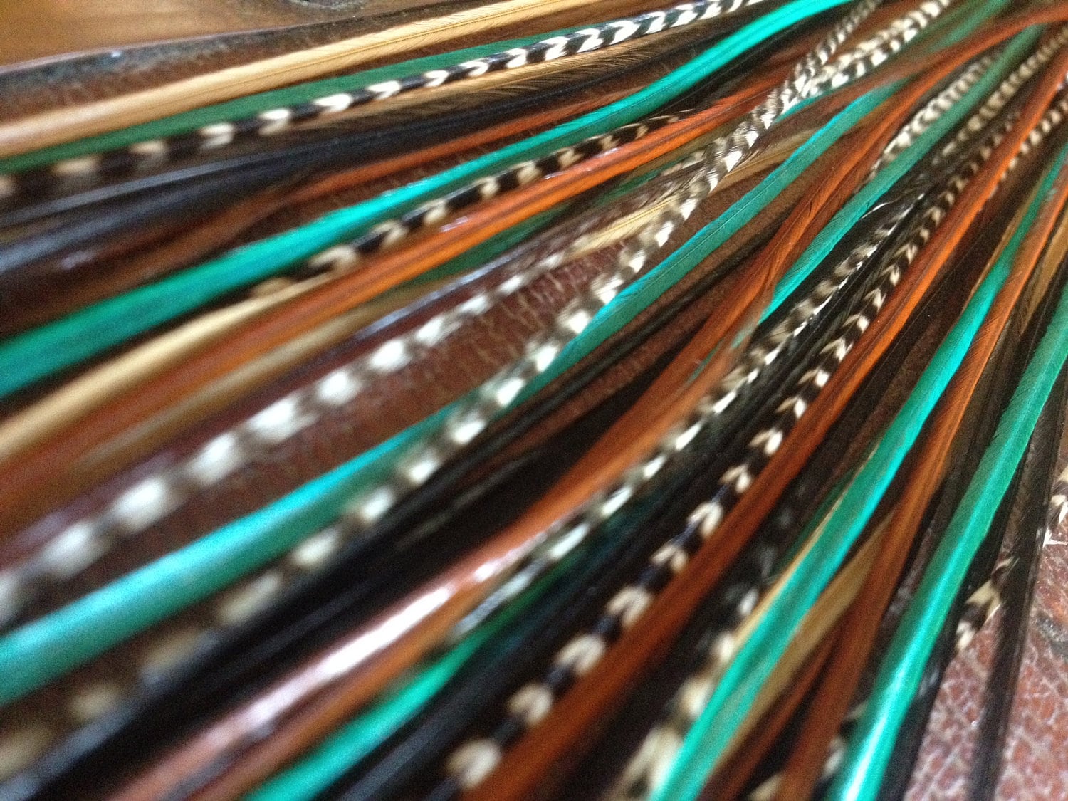 Hair Feather Extensions Aqua Turquoise Earth Feather Blend Extra Long ...