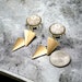 1/2" Dangle Plugs Bronze Triangle Cream Gold Mosaic 5/8 9/16 Dangly Ear ...