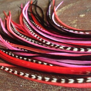 Real Hair Feather Extensions Long 5 Feather Valentine Hair Accessory ...