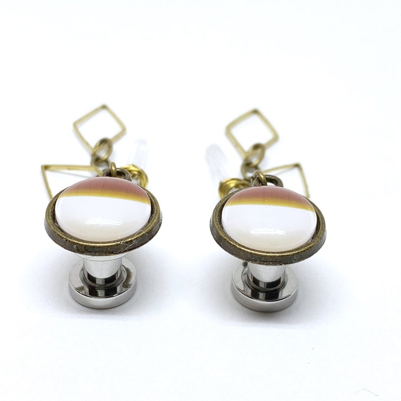 00g Bronze Crystal Dangle Plugs 4g 2g 0g 6g Ear Plugs Raw - Etsy