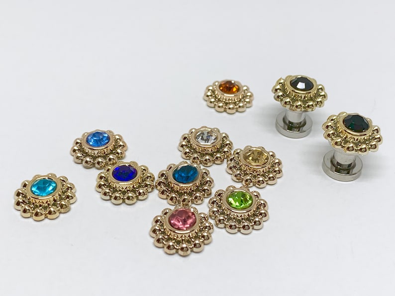 0g 6g Hider Plugs 4g Vintage Style Ear Plugs 2g Faux Gemstone - Etsy