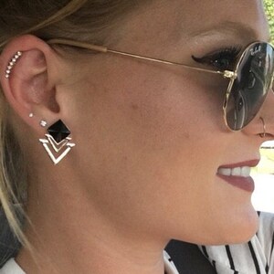 6g Hider Plugs 4g Art Deco Style Ear Plugs 2g Light Rose Gold and Black ...