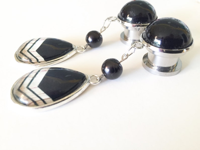 1/2" Black Plugs 9/16" Dangle Plugs 7/16 Hanging Plugs 000g Ear Gauges ...