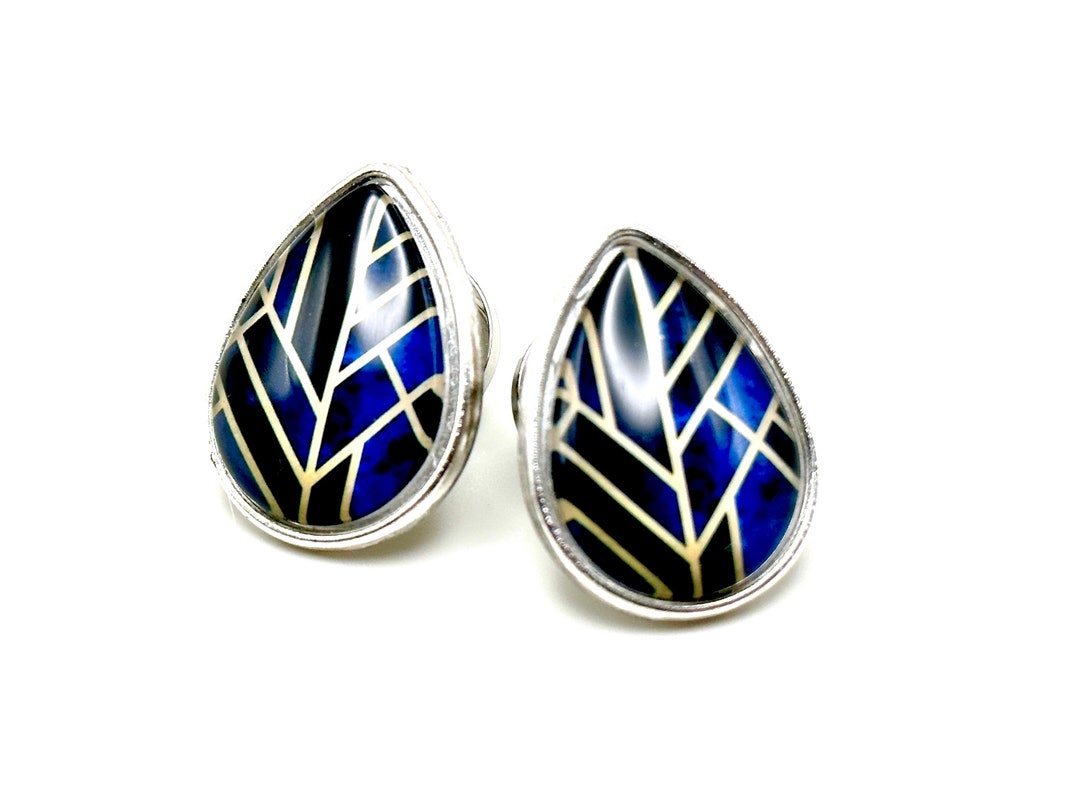 00g Teardrop Plugs 0g 2g 4g 6g Blue Ear Plug Earrings Tear Drop Hider ...