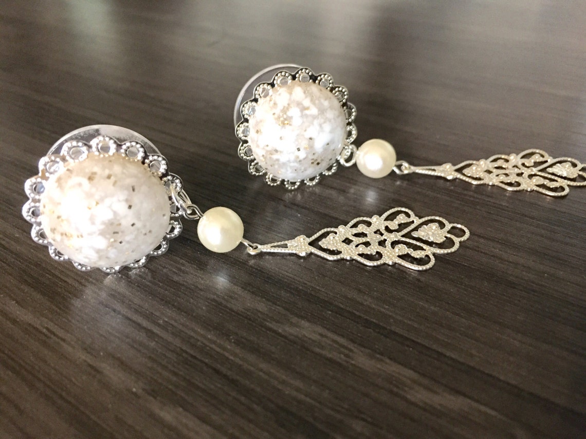 Wedding Gauges 5/8g Dangle Plugs 16mm 5/8 Bridal Gauges | Etsy