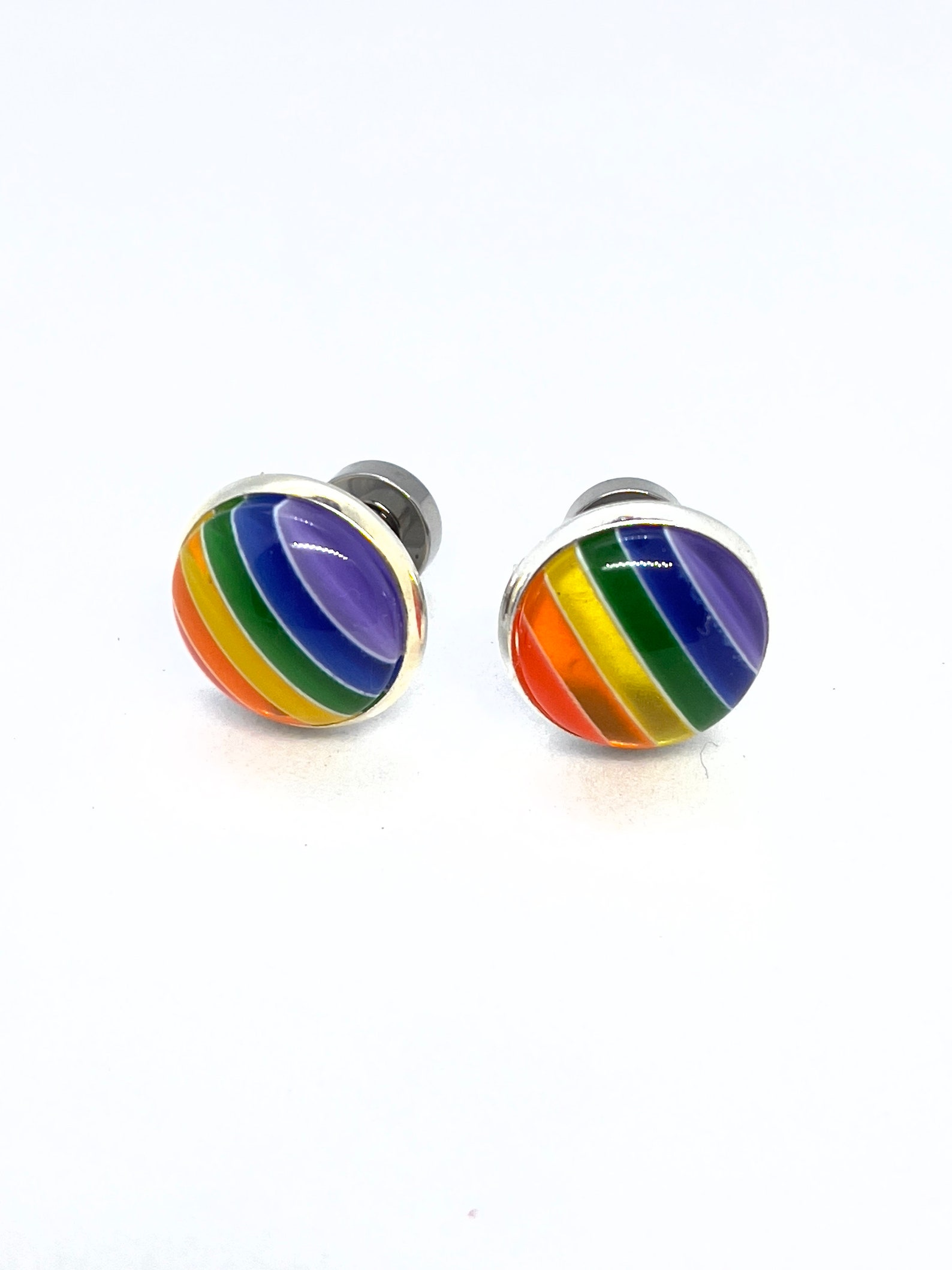 Bright Rainbow Ear Plugs 14g 16g 8g 12g 10g 6g 4g 2g 0g 1g 00g Gauged ...