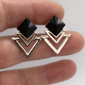 6g Hider Plugs 4g Art Deco Style Ear Plugs 2g Light Rose Gold and Black ...