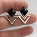 6g Hider Plugs 4g Art Deco Style Ear Plugs 2g Light Rose Gold and Black ...