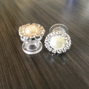 0g Plugs 6g 4g Gauged Earrings 2g Ear Plugs Wedding Pearl - Etsy
