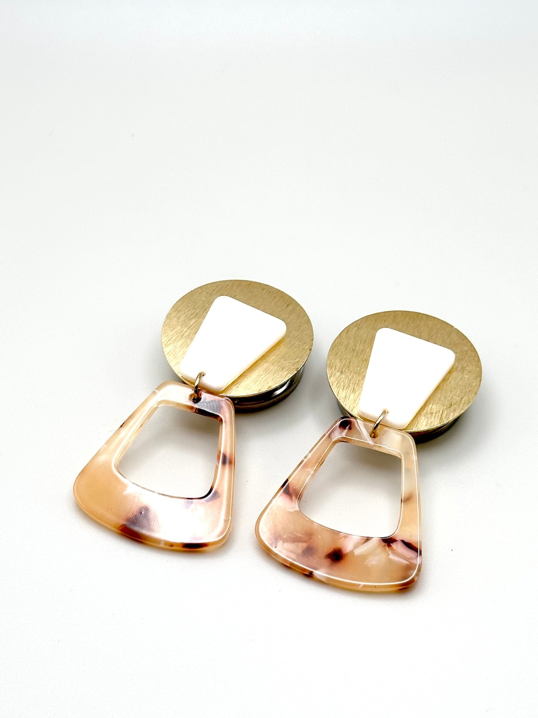 Retro Style Tortoise Shell Dangle Plugs, 1/2” to 34mm Ear Plugs, Hider ...