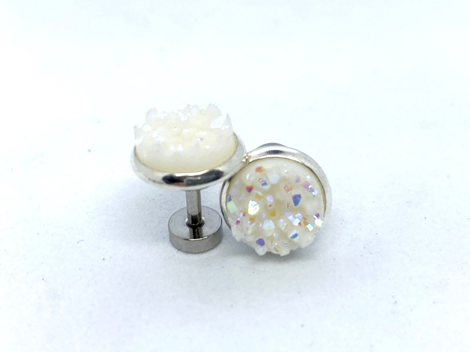 10g 8g Dangle Plugs 2g 4g 6g 14g 16g 12g Plugs Faux Druzy Ear | Etsy