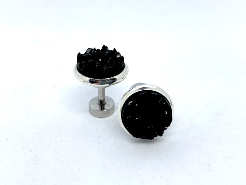 10g 8g Dangle Plugs 2g 4g 6g 14g 16g 12g Plugs Faux Druzy Ear - Etsy