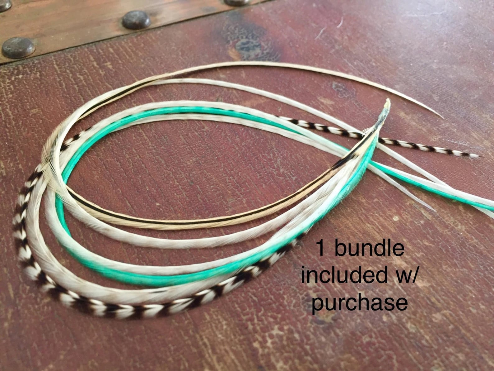 Light Cream Ocean Turquoise Feather Extension 6 XL Bonded Soft - Etsy