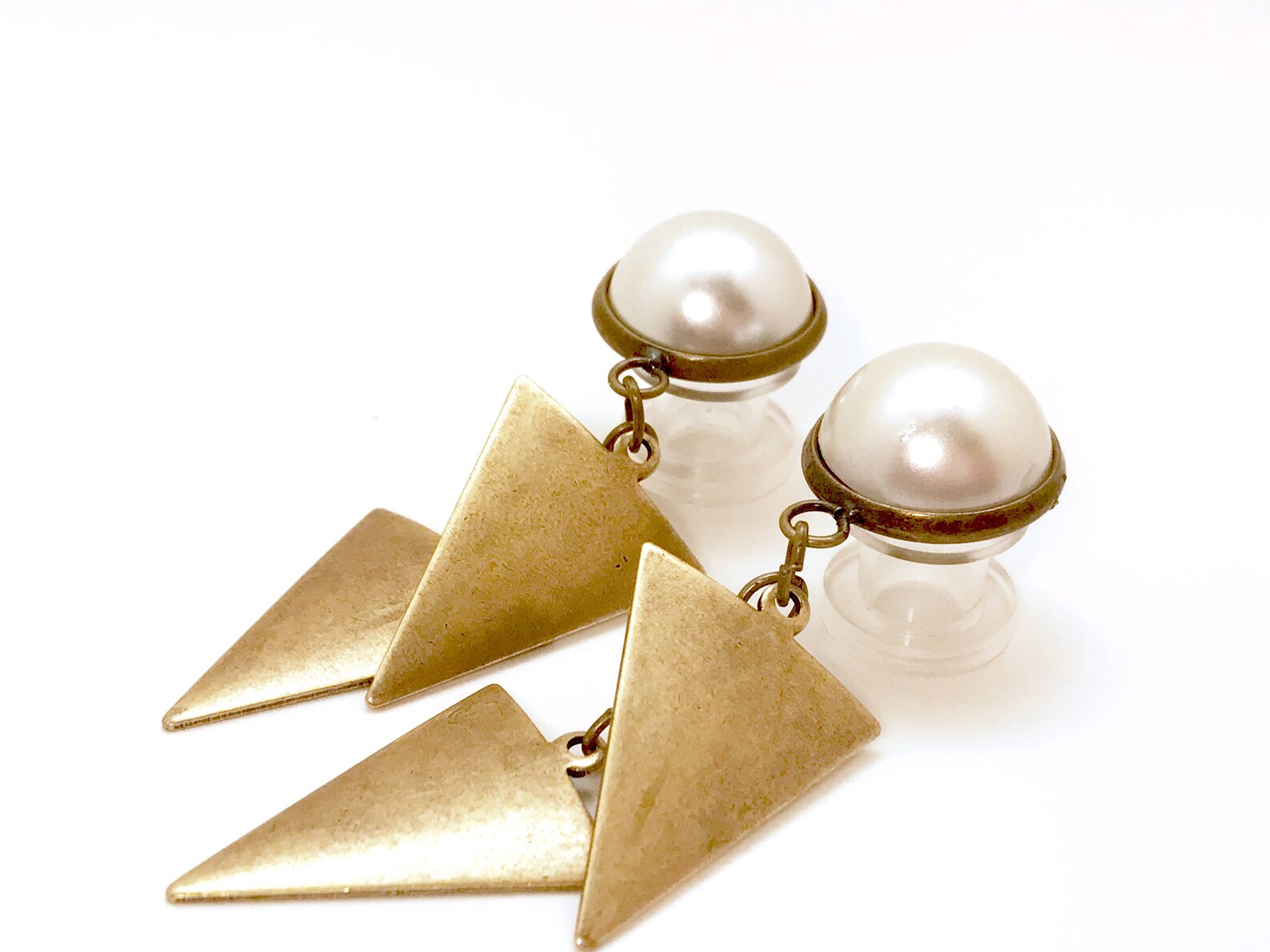 16g Bronze Triangle Dangle Plugs 14g 12g 10g 8g Ear Plugs | Etsy