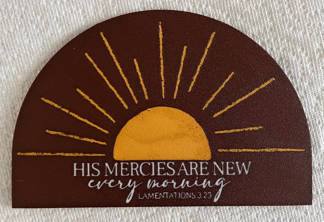 Customizable 3d‑printed Bible Quote Magnetic Placard – “his Mercies Are ...