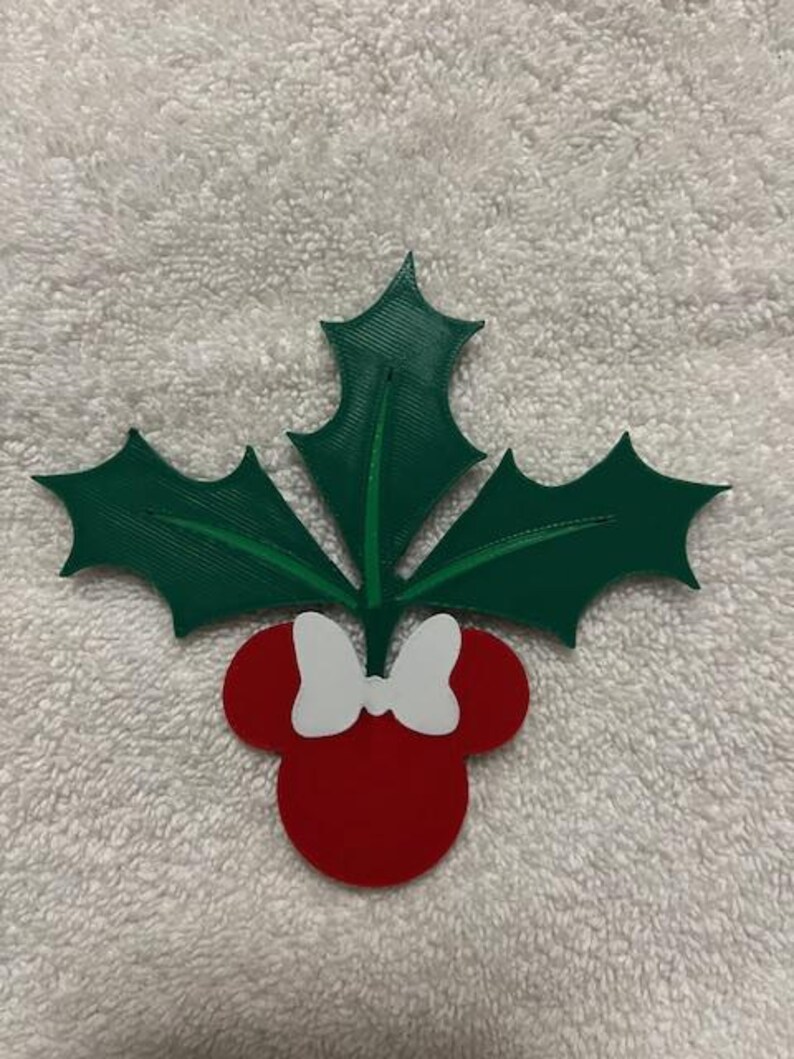 Disney-inspired Mickey & Minnie Holly Berry Magnet Set - Etsy Canada