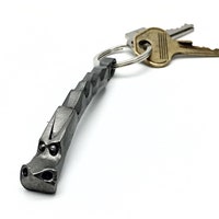 Hand Forged Blacksmith Keychain: Cube Twist Mild Steel Pendant - Etsy
