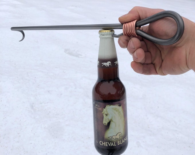 BBQ TOOL Steak Flipper With Bottle Opener - Hand Forged Grill Tool ...