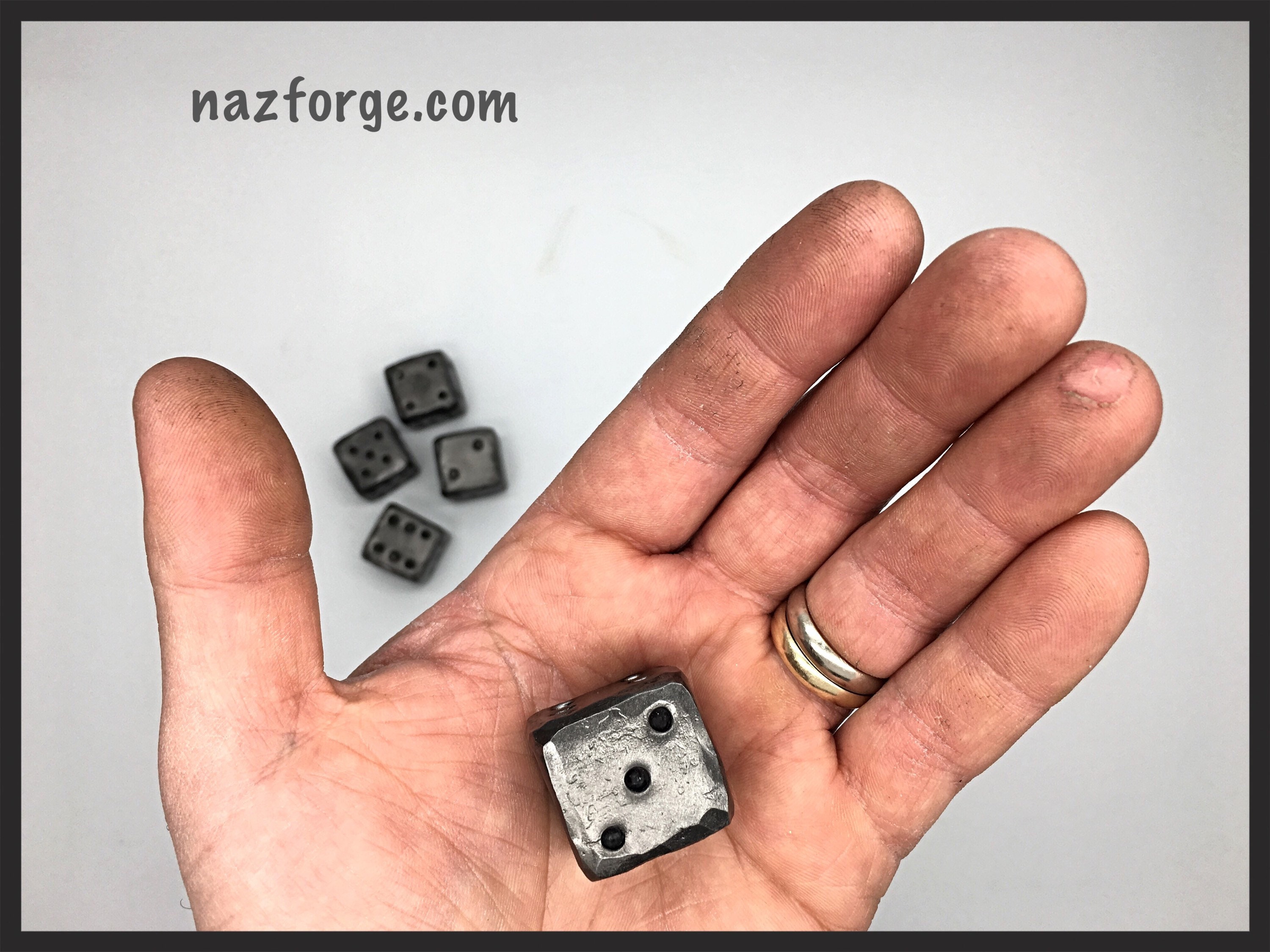 1 FORGED METAL DIE by Naz - Gifts for Him - Gifts for Men - Hand Forged ...