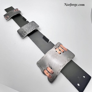 BELT BUCKLE RACK - 5 Hooks Wall Display - Hammer Textured by Blacksmith ...