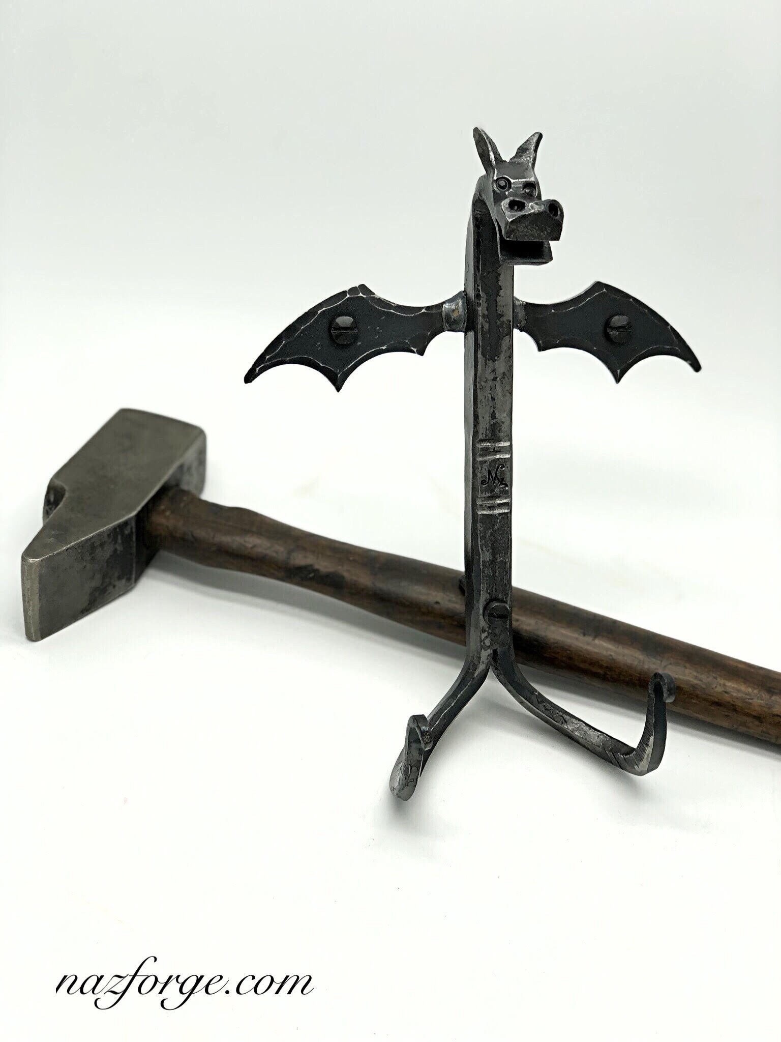 X-Large Dragon Double 1/2 Hand Forged by Blacksmith Naz - Metal Dragon ...
