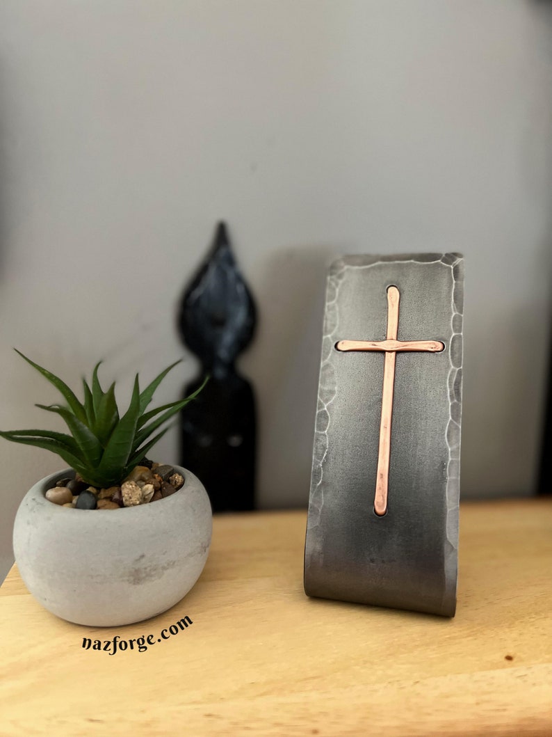 CHRISTIAN CROSS Desk or Table Top Decoration - by Blacksmith Naz ...