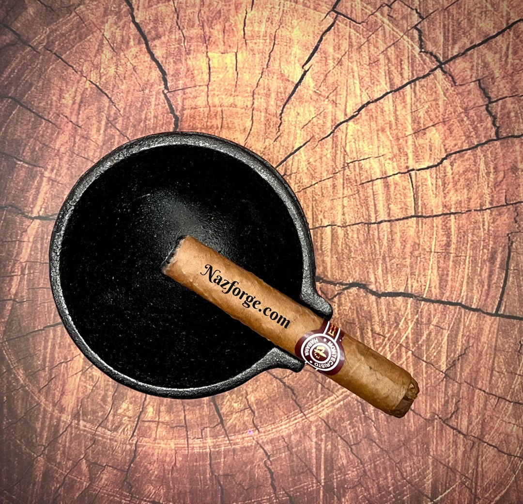 Solo Cigar Ashtray - 3.75 Inches Round - Cast Iron Stogie Smoke ...