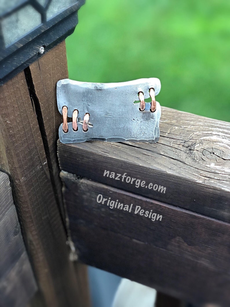 FORGED BELT BUCKLE Copper Stitched , Hand Made by Blacksmith Naz ...