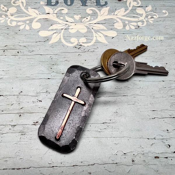 Cross Keychain - Etsy