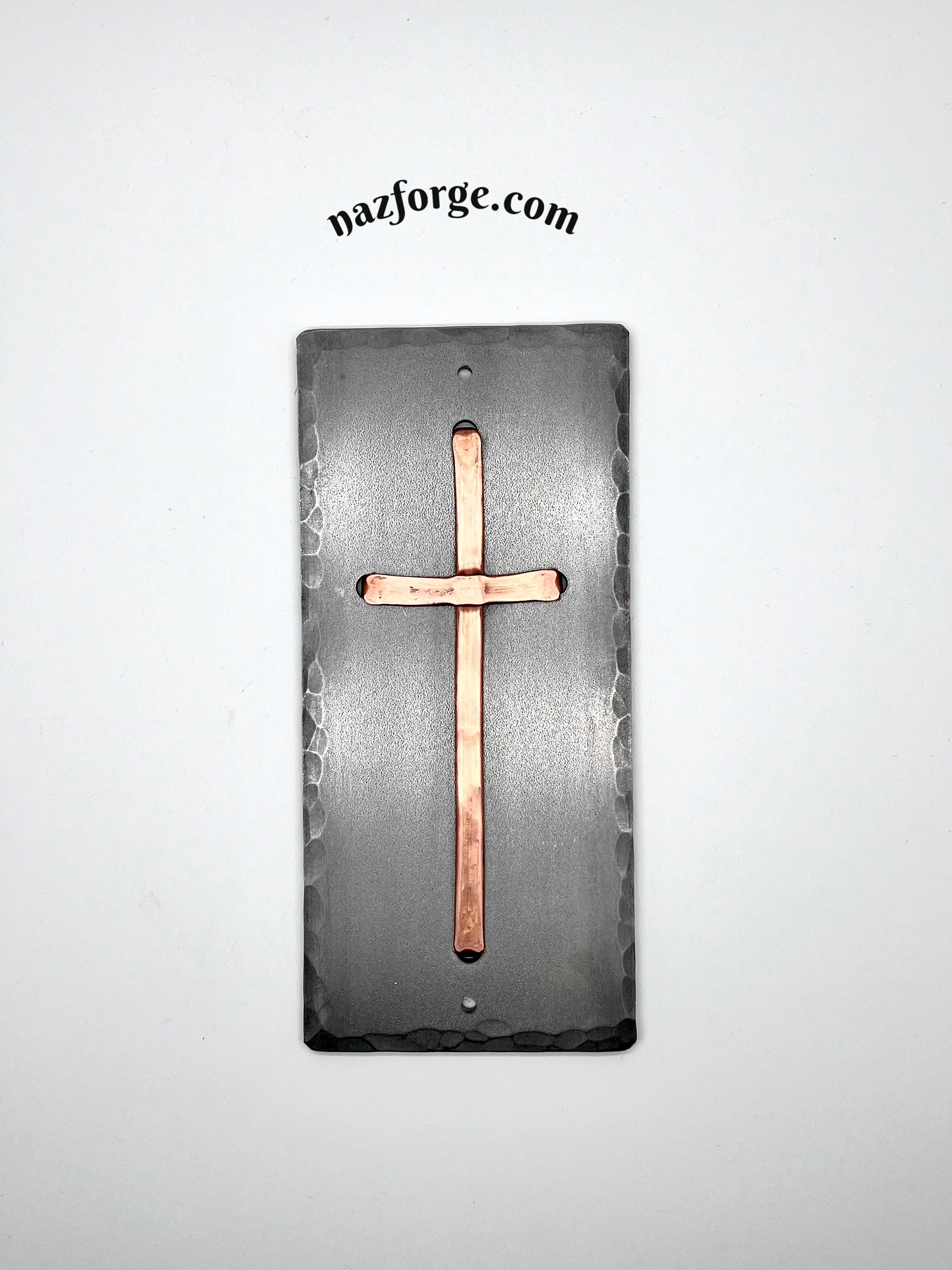 LARGE CHRISTIAN CROSS Wall Fixture - by Blacksmith Naz - Gift Idea for ...