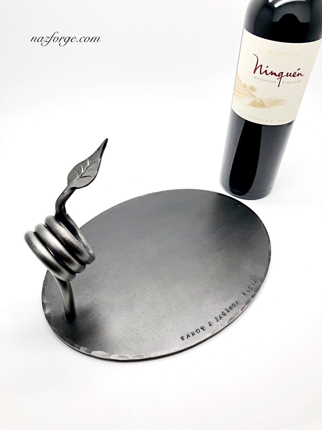 WINE RACK Hand Forged - Wedding Anniversary Gift Idea - Personalized ...