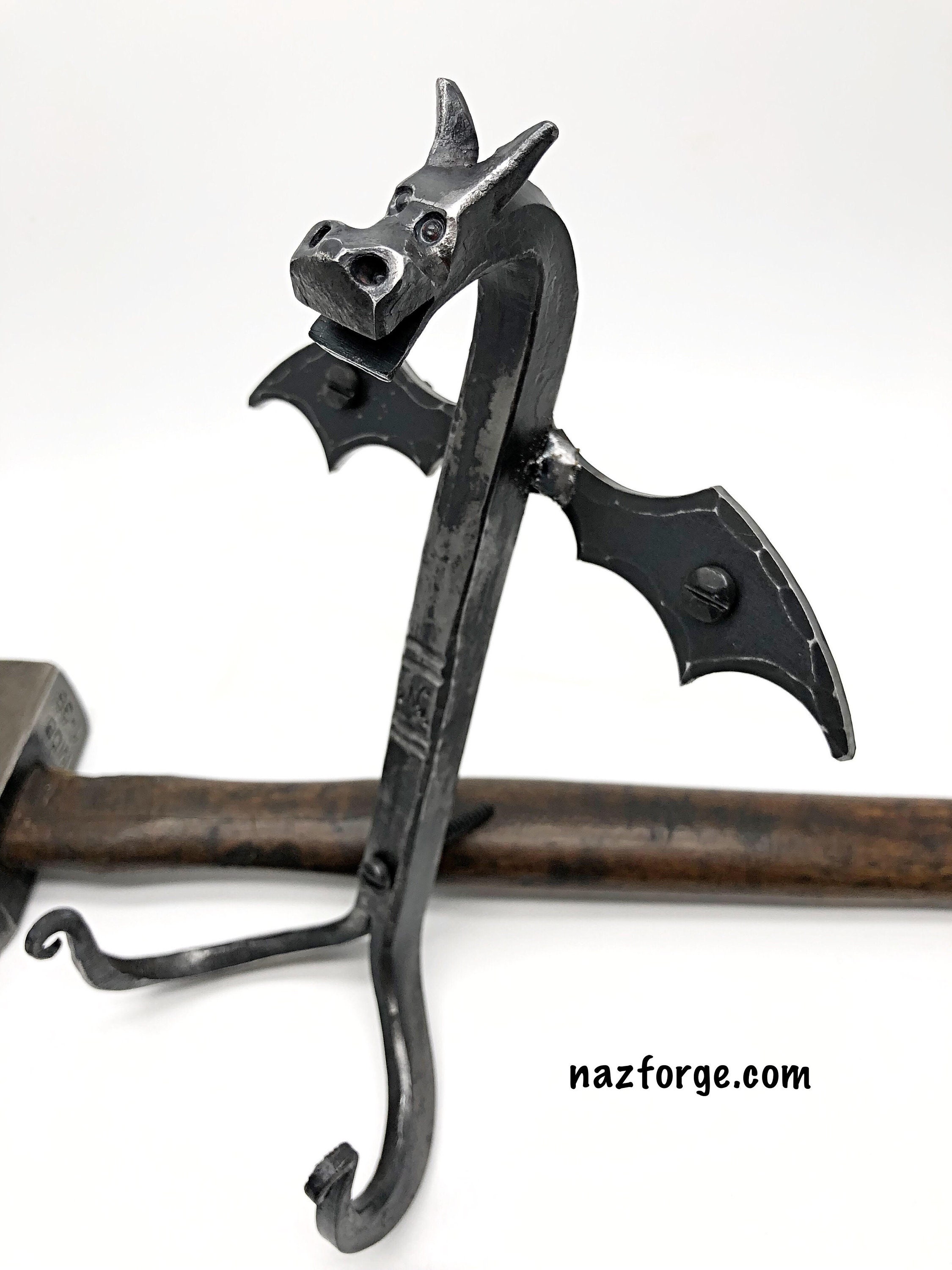 X-Large Dragon Double 1/2 Hand Forged by Blacksmith Naz - Metal Dragon ...
