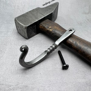FORGED SMALL HOOK With Decorative Twist by Blacksmith Naz - Traditional ...