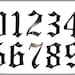 8" METAL HOUSE NUMBERS , Old English Style - 8 Inches High - Outside ...
