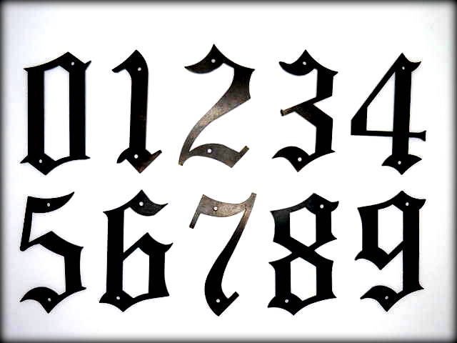5 METAL HOUSE NUMBERS Old English Style 5 Inches High Street 5 METAL HOUSE NUMBERS Old English Style 5 Inches High Street