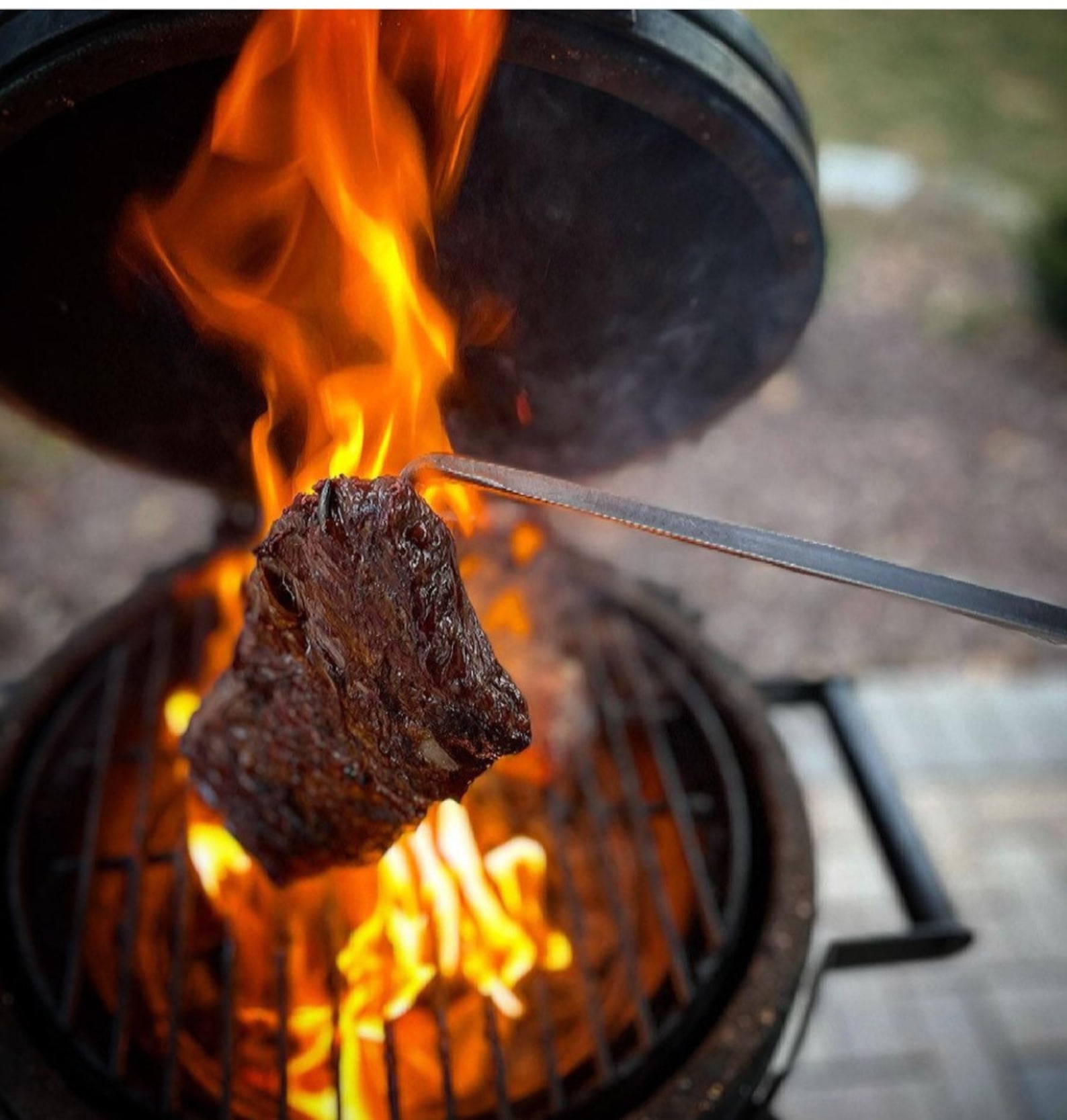 BBQ TOOL Steak Flipper Hook With Bottle Opener Hand Forged - Etsy