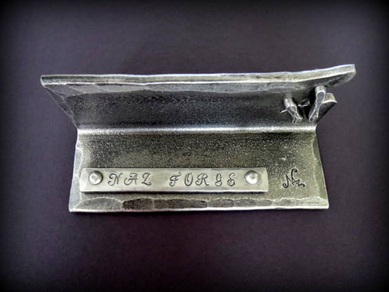 PERSONALIZED Business Card Holder Hand Forged and Signed by - Etsy