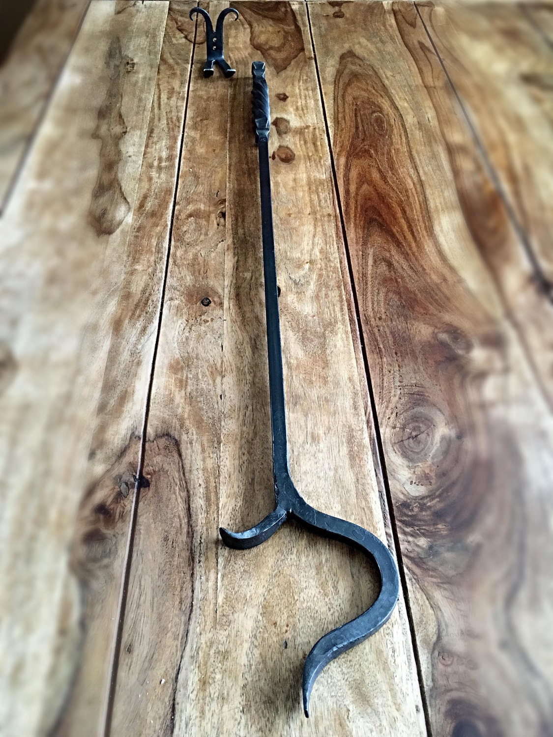FIRE POKER Hand Forged & Signed by Blacksmith Naz with Included Forged ...