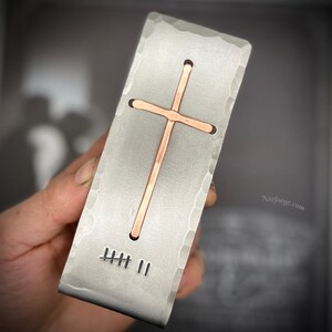 7th Year Wedding Anniversary Copper Gift Idea, Christian Cross With ...