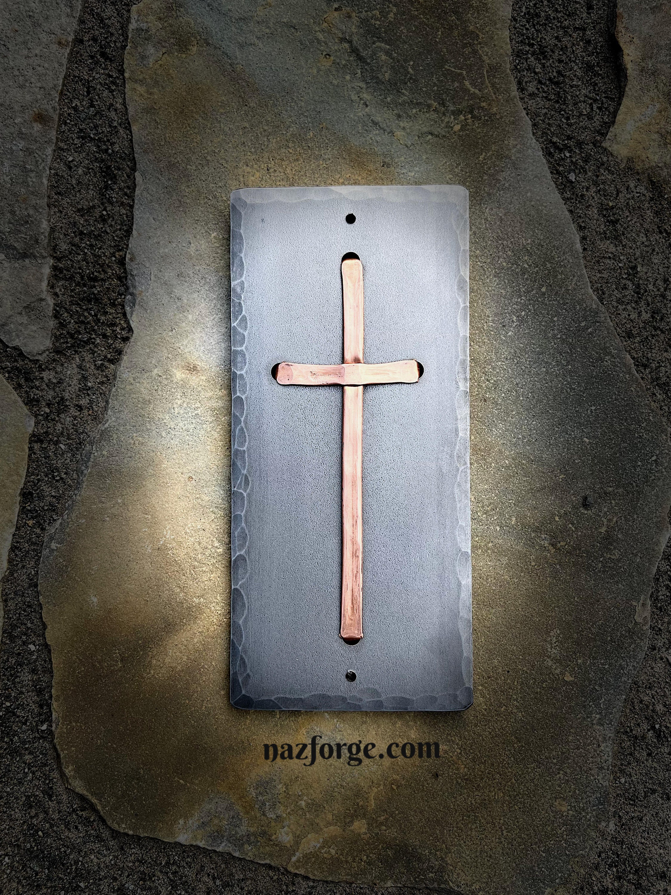 LARGE CHRISTIAN CROSS Wall Fixture - by Blacksmith Naz - Gift Idea for ...