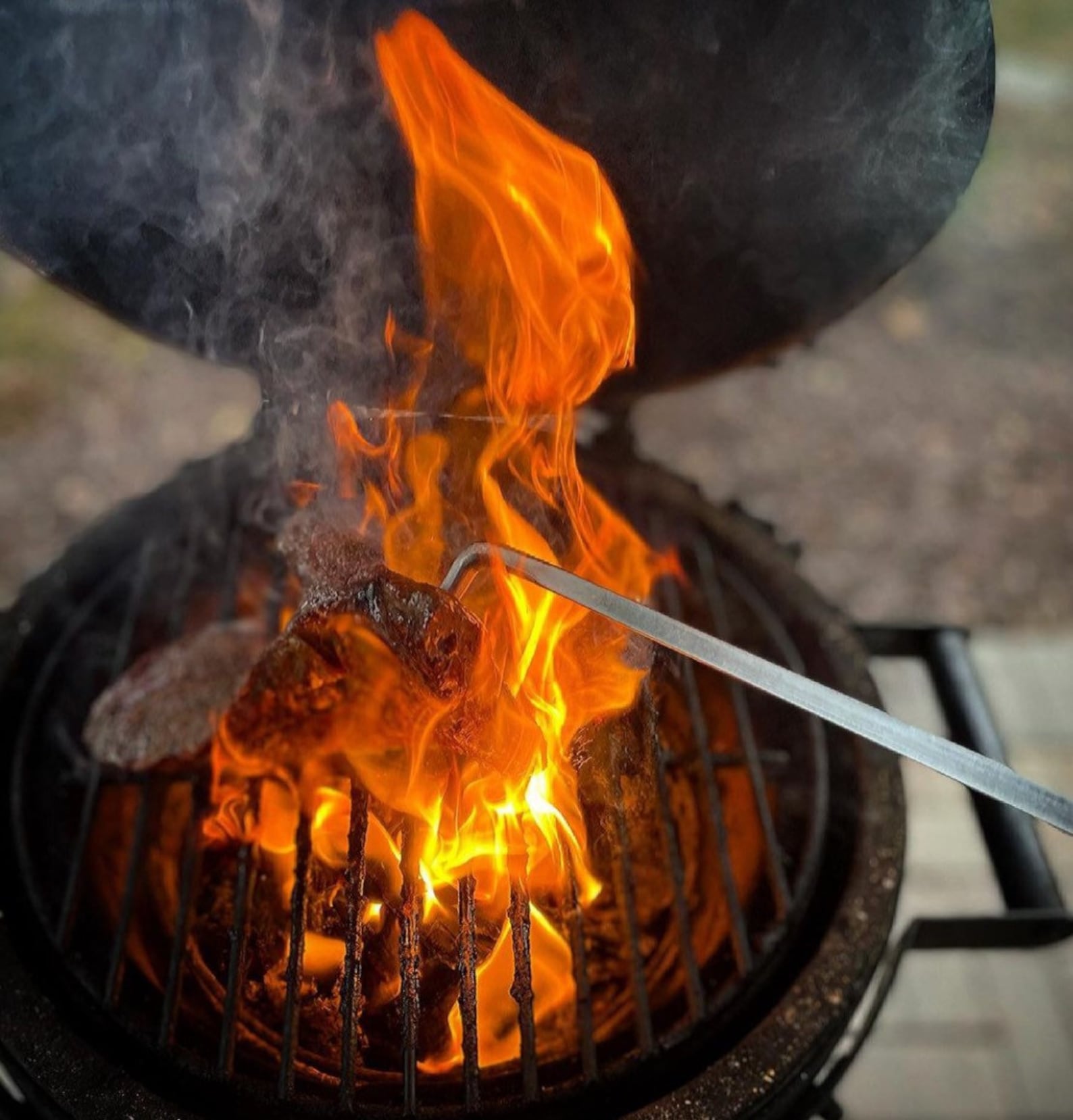 BBQ TOOL Steak Flipper With Bottle Opener - Hand Forged Grill Tool ...